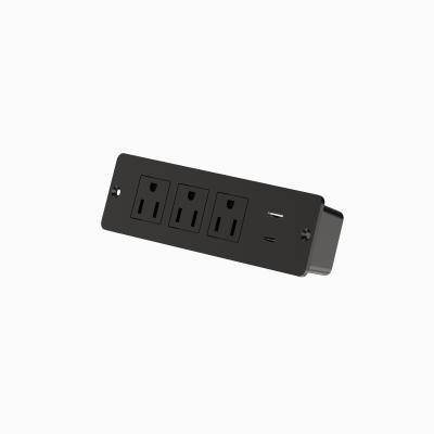 China US Desktop Power Sockets 3 Outlets 1 USB 1 Type-C 2 Meter Round Cord Slow Charge for sale