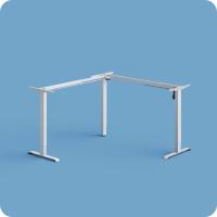 China 120kg Max Load Heavy Duty Corner L Shaped Desk Frame With Ultra Powerful Electric System for sale