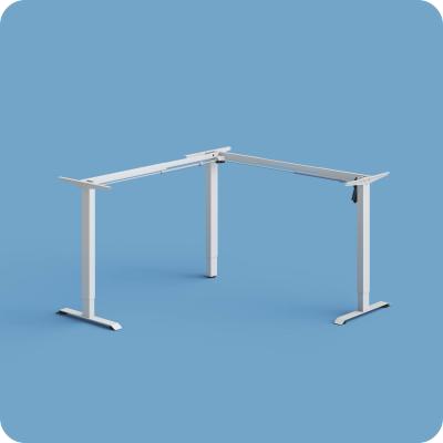 China 120kg Max Load Heavy Duty Corner L Shaped Desk Frame With Ultra Powerful Electric System for sale