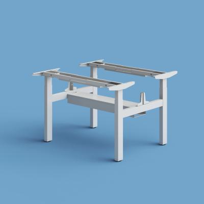 China Stable Quad Motors Office Bench Desk Systems 4 Legs Office Furniture Benching Systems for sale