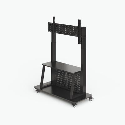China Jarshan Motorized TV Stand Cart With Two Columns Fit 100 Inch Screen 80KG Max Load for sale