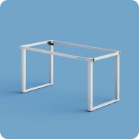China Electric Adjustable Height Workbench Frame Dual Motors 4 Leg Desk Frame 100KG Max Load for sale