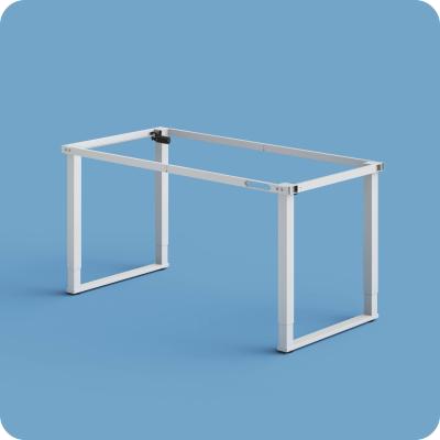 China Electric Adjustable Height Workbench Frame Dual Motors 4 Leg Desk Frame 100KG Max Load for sale