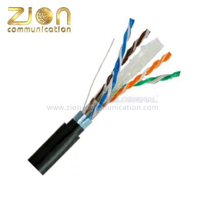China High Speed Outdoor Cat6A Lan CableTwisted Pair FUTP 6A 23AWG Waterproof for sale