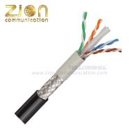 China SF/UTP PVC+PE Double Jacket Sheath Shielded CAT6 Network Cable 0.57mm for sale