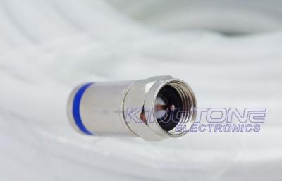 China RG6 CATV Coaxial Cable with Compression Connector in 25M Length for Satellite TV for sale