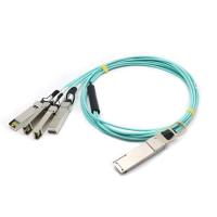 China 100Gbps QSFP28 to 4×SFP28 Breakout Active Optical Cable with 70m OM3 MMF and 850nm Wavelength for sale