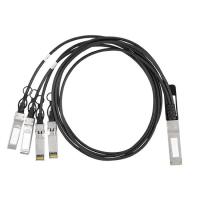 China 40Gbps Passive Twinax Direct Attach Cable with 10m Distance for QSFP+ to 4×SFP+ Connections for sale