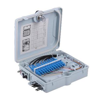 China 12 Core Fiber Optical Terminal Box with ABS+PC Material and Mini PLC Splitter for Fttx Networks for sale