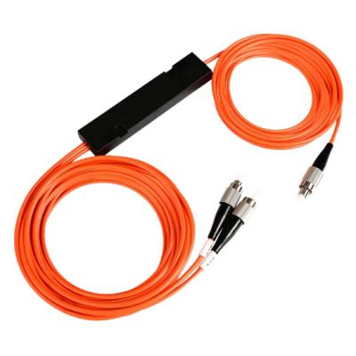 China Multimode Fiber Optic Splitter 1X2 ABS Box Fused Type Fiber Coupler for FTTH and LAN Applications for sale