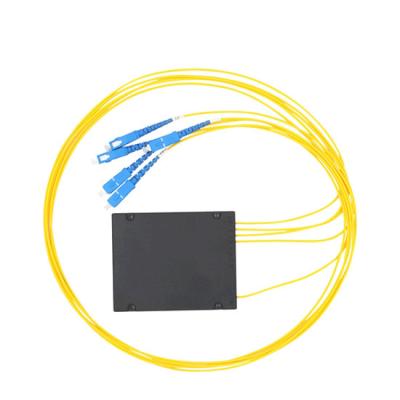 China FBT Fiber Optic Splitter 1×4 Configuration with ABS Box for Single Mode Optical Coupler for sale