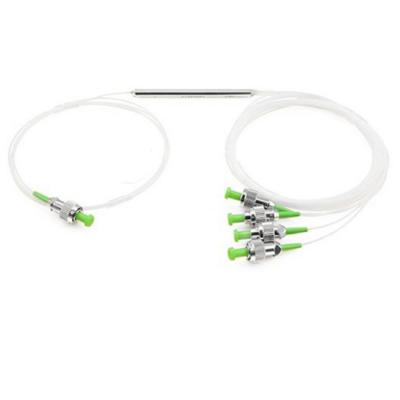 China 1×4 Steel Tube FBT Fiber Optic Splitter with FC/APC Connectors for High-Performance Optical Networks for sale