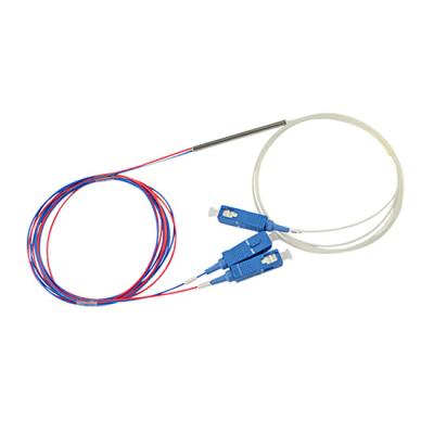 China Fiber Optic Splitter 1×2 Fiber Coupler with Loose Tube SC/UPC and Dual Window Fused Type for Precise Coupling for sale