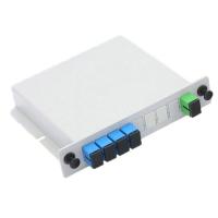 China 1×4 PLC Fiber Optic Splitter with 1260~1650nm Wavelength and SC/FC Connector for FTTH and PON Networks for sale