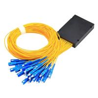 China 1×32 PLC Optical Splitter with 1260~1650nm Wavelength and ABS Box Type for Fiber Optic Networks for sale