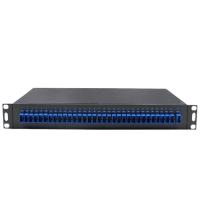 China 1×32 Configuration Rack Mounted ODF Type Single Mode PLC Fiber Optic Splitter with SC Fiber Adapters for sale