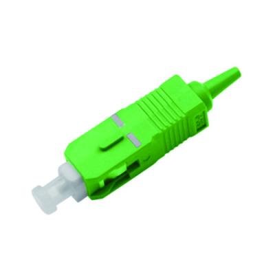 China SC APC Flat Drop Cable Fiber Optic Connector with 1310-1550 nm Wavelength, ≤ 0.3 dB Insertion Loss, and ≥ 55 dB Return Loss for sale