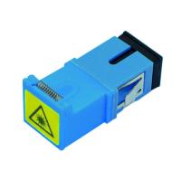 China SC Cover Avoid Laser Plastic Fiber Optic Adapter without Flange and ≤ 0.2dB Insertion Loss Optical Coupler for sale