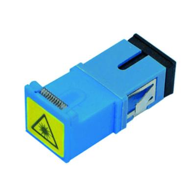 China SC Cover Avoid Laser Plastic Fiber Optic Adapter without Flange and ≤ 0.2dB Insertion Loss Optical Coupler for sale