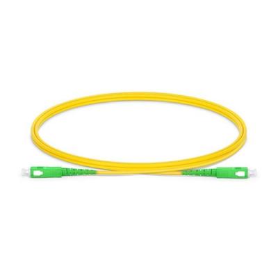 China SC APC to SC APC Simplex G.652.D Single Mode PVC 2.0mm Fiber Optic Patch Cord for sale