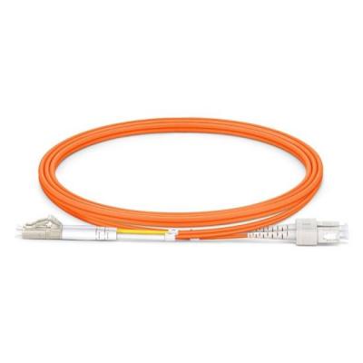 China LC UPC to SC UPC Duplex OM1 Multimode Fiber Optic Patch Cord with 2.0mm PVC Jacket for sale