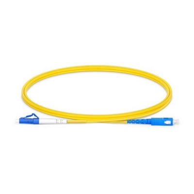 China LC UPC to SC UPC Simplex G.652.D Single Mode PVC 2.0mm Fiber Optic Patch Cord for High-Speed Data Transmission for sale