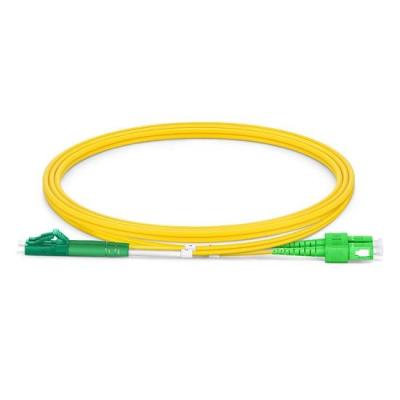 China LC APC to SC APC Duplex G.652.D Single Mode PVC 2.0mm Fiber Optic Patch Cord for High-Speed Data Transmission for sale