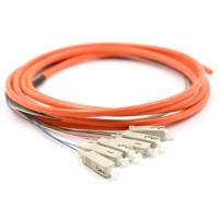 China SC UPC 12 Fibers OM1 Multimode Bunch PVC 0.9mm Fiber Optic Patch Cord with Jacket FOPT for sale