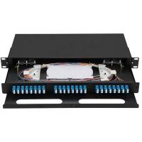 China 19 Inch 24/48 Cores Pull Type Rack Mounted Fiber Optic Patch Panel for Indoor Optical Fiber Distribution for sale
