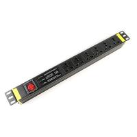 China 1U Thickness 6 Way Cabinet PDU with Switch and 3D Light for Data Centers for sale