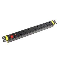 China 1U Thickness 8 Way Output Cabinet PDU with Overload Protection and Switch for Data Centers for sale