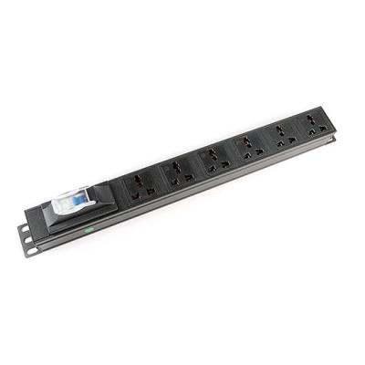 China 1U Thickness 8 Way Cabinet PDU with Overload Protection and Switch for Data Centers for sale