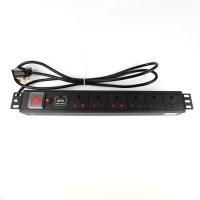 China 1.5U Thickness 6 Way Cabinet PDU with Overload Protection and 3D Light for Data Centers for sale