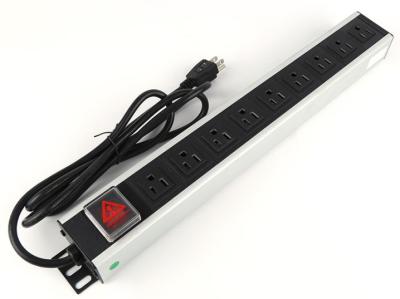 China 1.5U Thickness 9 Way Output Cabinet PDU Power Distribution Unit with 125V 15A UL Rating for sale