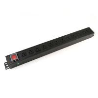 China 1.5U Thickness 12 Way Output Cabinet PDU Power Distribution Unit with 125V 15A UL Rating for sale