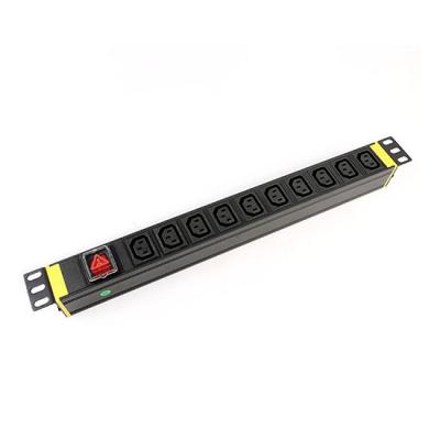 China 1U Thickness 10 Way Cabinet PDU with Switch Control for Data Center Power Distribution for sale