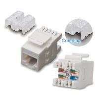 China UTP CAT5E RJ45 180 Degree Keystone Jack For Network for sale