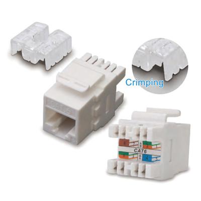 China UTP CAT5E RJ45 180 Degree Keystone Jack For Network for sale