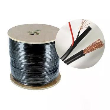 China Siamese RG59 B/U 2C 0.50 Figure 8 with power Coax communication cable RG59 CCTV cable for sale