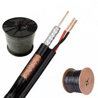 China RG6/U 2C 18AWG CMR Figure 8 CCTV Cable RG6+2C Coaxial Cable RG6 2c With Power Coaxial Cable for sale