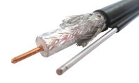 China RG11 S 90% Outdoor Underground CCTV CATV Rg11 Trunk Cable Coaxial Cable 305m Reel with Messenger for sale