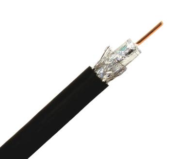 China RG11 double 60% Shield PVC CMP jacket Drop Coaxial Cable with Messenger for sale
