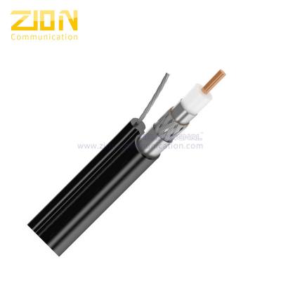 China Rg11 Cable 60% Tri- Shield, PE Jacket, Galvanized Steel Wire Messenger for Aerial Distribution Line in CATV for sale