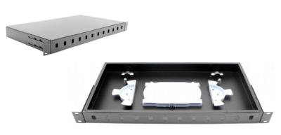 China 1U Height 19 Inch Rack Mountable Fiber Patch Panel Made of Cold Rolled Steel for Optical Network Management for sale