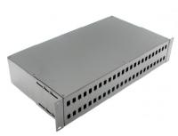 China 2U 19inch Rack Mount Fiber Patch Panel in CRS Cold Rolled Steel for Standard EIA 19