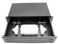 China 2U 19inch Empty Slide Rail Rack Mount Fiber Optic Patch Panel Made of CRS Cold Rolled Steel for sale