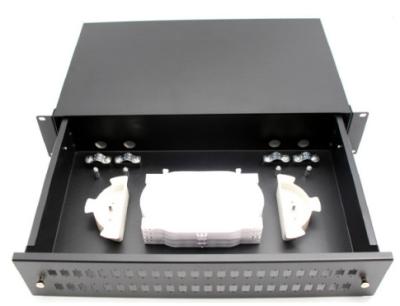 China 2U 19inch Empty Slide Rail Rack Mount Fiber Optic Patch Panel Made of CRS Cold Rolled Steel for sale