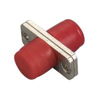 China FC SX Welding Symmetry Fiber Optic Adapter with Rectangle Flange and Ceramic or Metal Sleeve for sale