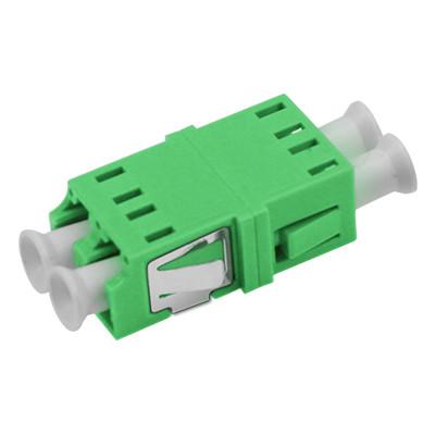 China LC APC DX Asymmetric Welding Fiber Optic Adapter with ≤ 0.2dB Alternating Loss and Ceramic or Metal Sleeve for Wide Temperature Range for sale
