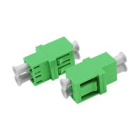 China LC APC DX High-Low Fiber Optic Adapter with ≤ 0.2dB Alternating Loss Ceramic or Metal Sleeve and Wide Operating Temperature for sale